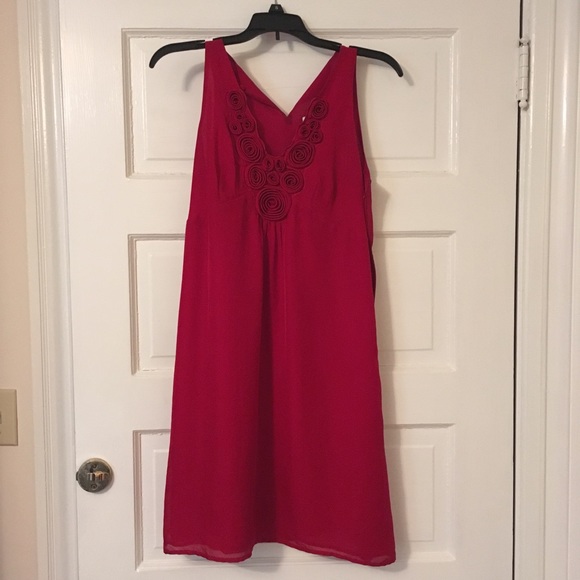 LOFT | Dresses | Red Rose Dress From Loft | Poshmark